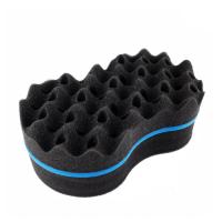 China 8 Shape Hair Sponge Twist Small 9mm Hole Curl Sponge Brush PU+EVA for sale