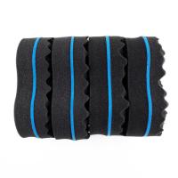 China 8 Shape Hair Sponge Twist Small 9mm Hole Curl Sponge Brush PU+EVA for sale