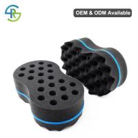 China 9mm 15mm Hole Hair Twist Sponge Natural Hair Sponge Afro Foam Brush for sale