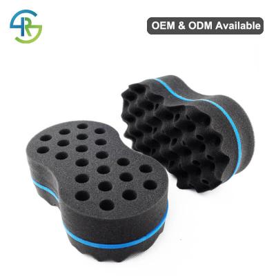 China 9mm 15mm Hole Hair Twist Sponge Natural Hair Sponge Afro Foam Brush for sale
