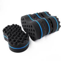 China 9mm 15mm Hole Hair Twist Sponge Natural Hair Sponge Afro Foam Brush for sale