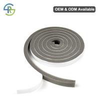 China Customizable PU Foam Insulation Strips High Density Weatherstripping Tape Grey & White for sale