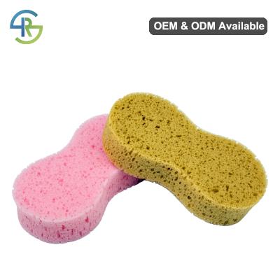 China Yellow Pink Seaweed Sponge Soft High Absorbent Car Wash Sponge for sale