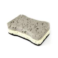 China Dual Layer Wood Pulp Sponge Scouring Pad Reusable Eco Washing Up Sponge for sale
