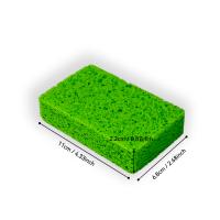 China Green Blue Cellulose Wood Pulp Sponge ODM Eco Dishwashing Sponge for sale