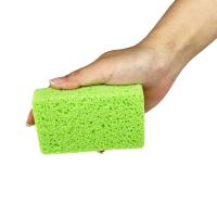 China Green Blue Cellulose Wood Pulp Sponge ODM Eco Dishwashing Sponge for sale