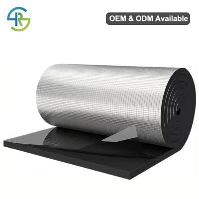 China Aluminum Foil Coating NBR Rubber Self Adhesive Heat Insulation Pads For Automotive for sale