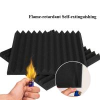 China 500x500mm 600mmx600mm Acoustic Foam Panels Sound Absorbing Foam Wedge Shaped for sale