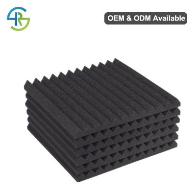 China 500x500mm 600mmx600mm Acoustic Foam Panels Sound Absorbing Foam Wedge Shaped for sale