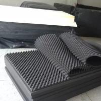 China Wave Shaped Black Sound Panels Noise Cancelling Foam For Studios & Offices for sale