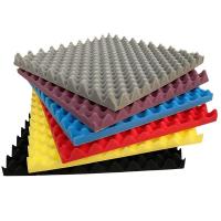 China Wave Shaped Black Sound Panels Noise Cancelling Foam For Studios & Offices for sale