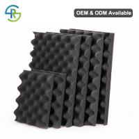 China Wave Shaped Black Sound Panels Noise Cancelling Foam For Studios & Offices for sale