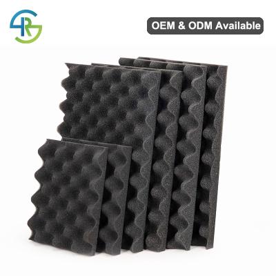China Wave Shaped Black Sound Panels Noise Cancelling Foam For Studios & Offices for sale