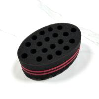 China Hair Sponge Curl Sponge Brush Oval Twist Sponge for Afro Curls Twists Natural Hair Small Wave Holes Large Flat Holes for sale