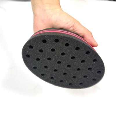 China Oval Hair Sponge Twist Brush Curl Sponge for Natural Curls with Small Wave Holes Small Flat Holes for sale