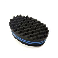 China Blue EVA Twist Sponge Tool Oval Hair Sponge With Small Wave Flat Hole Texture for sale
