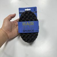 China Blue EVA Twist Sponge Tool Oval Hair Sponge With Small Wave Flat Hole Texture for sale