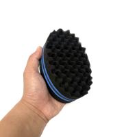 China Blue EVA Twist Sponge Tool Oval Hair Sponge With Small Wave Flat Hole Texture for sale