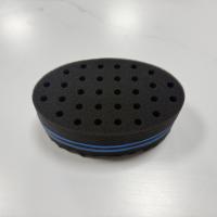 China Blue EVA Twist Sponge Tool Oval Hair Sponge With Small Wave Flat Hole Texture for sale