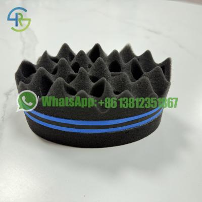 China Professional Hair Twist Sponge Blue Wave Flat Hole Curl Sponge Barber Shop Use Afro Coil Styling Tool Bulk for sale