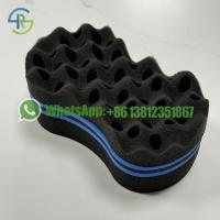 China Professional Blue Figure-8 Magic Curl Sponge – Afro Coil Styling Tool for Black Men, USA Wholesale Supply for sale