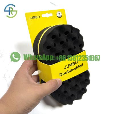 China Twist Sponge for Men Afro Hair – Large Figure 8 Curl Sponge Small Holes Double Side Barber Tool Custom Packaging Factory Wholesale USA Africa for sale