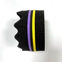 China Yellow Purple Curl Defining Sponge | Round Hair Twist Tool for Men with Coily Hair for sale