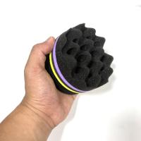 China Yellow Purple Curl Defining Sponge | Round Hair Twist Tool for Men with Coily Hair for sale
