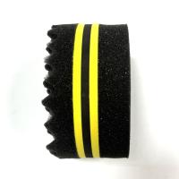 China Yellow Double-Sided Curl Defining Sponge | Round Hair Twist Tool for Men with Coily Hair for sale