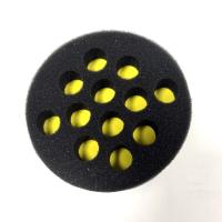 China Yellow Double-Sided Curl Defining Sponge | Round Hair Twist Tool for Men with Coily Hair for sale