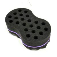 China 8-Shaped Twist Defining Hair Sponge | Purple Double-Sided Styling Tool for Afro Coily Hair for sale