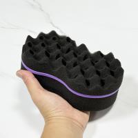China 8-Shaped Twist Defining Hair Sponge | Purple Double-Sided Styling Tool for Afro Coily Hair for sale