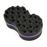 China 8-Shaped Twist Defining Hair Sponge | Purple Double-Sided Styling Tool for Afro Coily Hair for sale