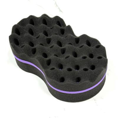 China 8-Shaped Twist Defining Hair Sponge | Purple Double-Sided Styling Tool for Afro Coily Hair for sale