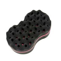China 8-Shaped Natural Hair Curl Sponge | Red EVA Double-Sided Twist Tool for Men and Barbers for sale