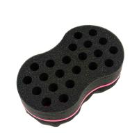 China 8-Shaped Natural Hair Curl Sponge | Red EVA Double-Sided Twist Tool for Men and Barbers for sale