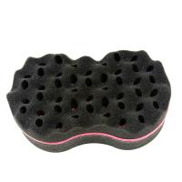 China 8-Shaped Natural Hair Curl Sponge | Red EVA Double-Sided Twist Tool for Men and Barbers for sale