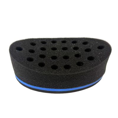 China Afro Hair Texture Sponge | Curved Small-Hole Coil Defining Tool for Barber Styling for sale