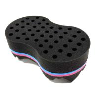 China 3D Textured Curl Maker Sponge Brush | Blue & Red Dual-Layer EVA Twist Styling Tool for Afro Textured Hair for sale