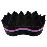 China 3D Textured Curl Maker Sponge Brush | Blue & Red Dual-Layer EVA Twist Styling Tool for Afro Textured Hair for sale