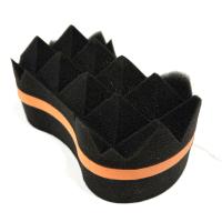 China 3D Textured Hair Twist Sponge Brush | Orange EVA Curl Enhancing Tool for Coils and Waves for sale