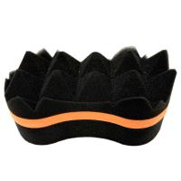 China 3D Textured Hair Twist Sponge Brush | Orange EVA Curl Enhancing Tool for Coils and Waves for sale