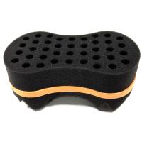 China 3D Textured Hair Twist Sponge Brush | Orange EVA Curl Enhancing Tool for Coils and Waves for sale