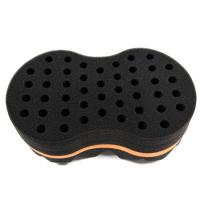 China Large 8-Shaped Afro Hair Sponge | Textured & Small-Hole Curl and Coil Defining Tool with 1cm Orange EVA for sale