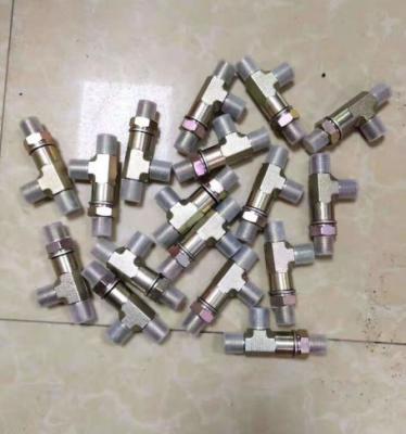 China Excavator Hydraulic Tee Connector 25-30 Ton Transition Joint Spare Parts for sale