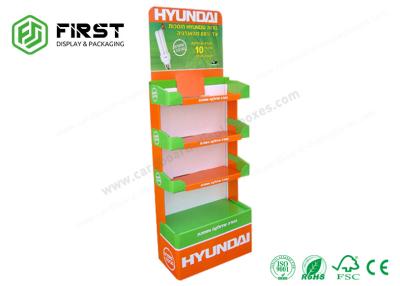 China Recyclable Corrugated Cardboard Floor Display Stand Customizable 100% Eco-Friendly for sale