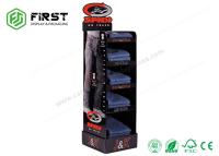 China Custom Corrugated Cardboard Display Rack Foldable POP Floor Stand 50kg Capacity for sale