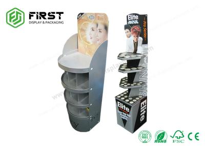 China Custom Retail Printed POP Cardboard Cosmetic Display Floor Stand 120cm for sale