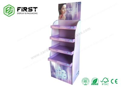 China Custom Cardboard Floor Display Rack for Shampoo Retail Promotion Eco-Friendly 100% Recyclable for sale