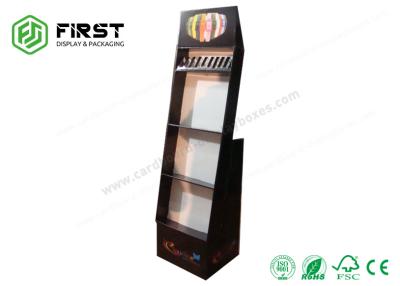 China Custom Retail Printed Corrugated POP Cardboard Floor Display Racks for sale